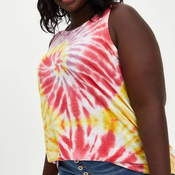 torrid | Tops | Torrid Triblend Wide Neck Rib Trim Tank Tie Dye Sz 4x ...